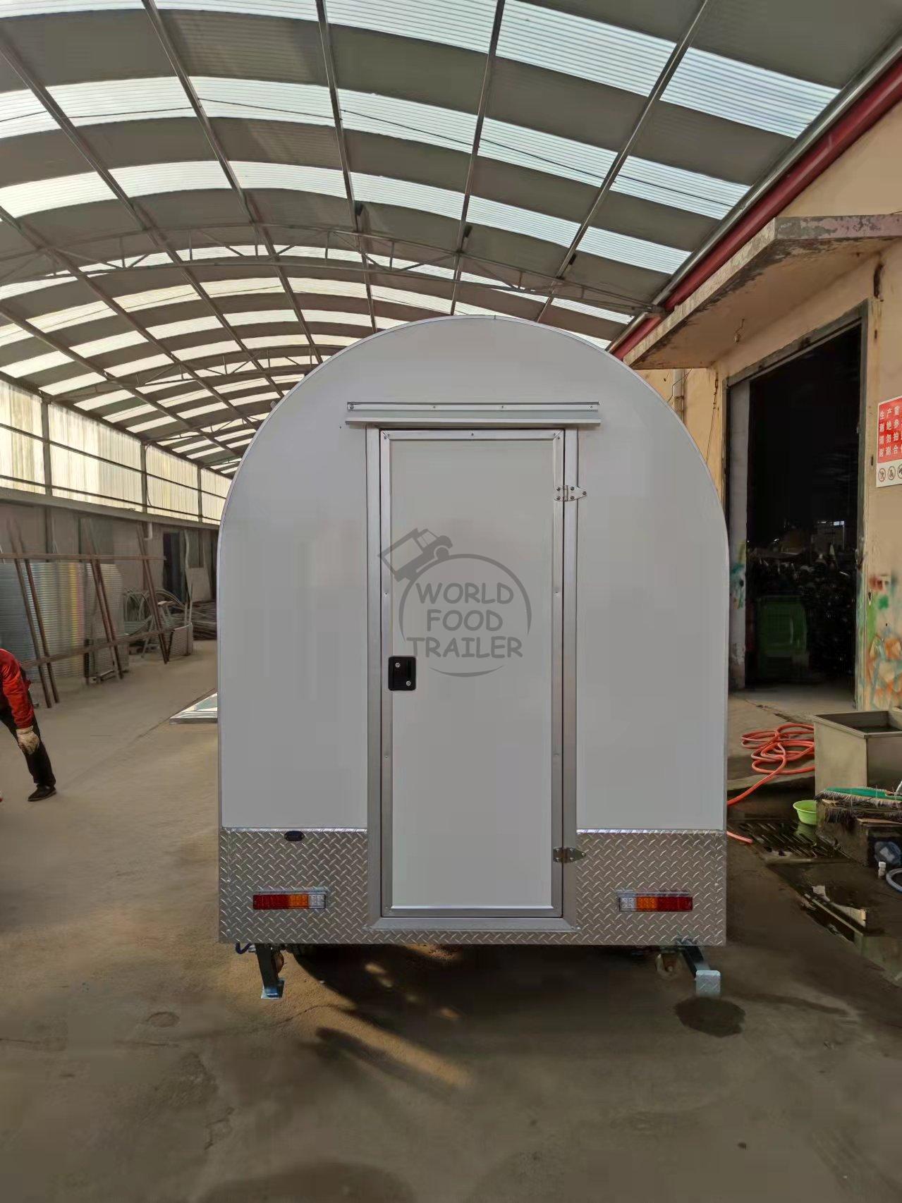 Round Food Trailer, Food Cart, Food Van, Snack Cart, Mobile Street Trailer