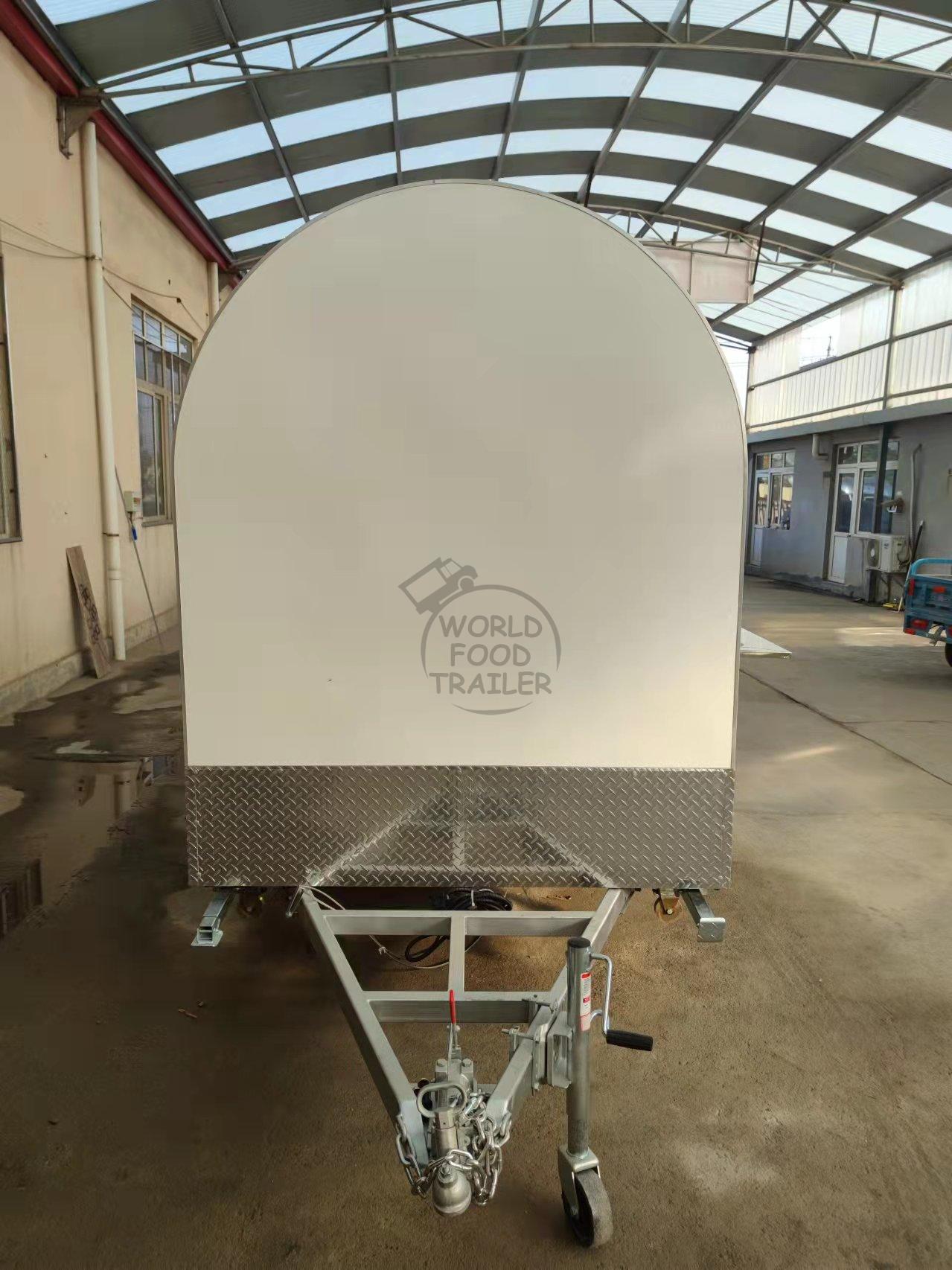 Round Food Trailer, Food Cart, Food Van, Snack Cart, Mobile Street Trailer